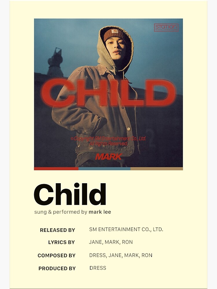 "Mark NCT Child Track List" Poster for Sale by yukikavelvet | Redbubble