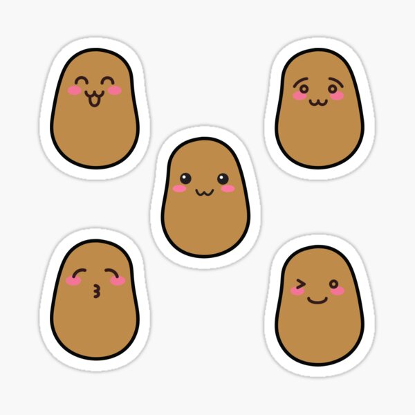 "Cute Food Potato" Sticker for Sale by masterqmanyt | Redbubble