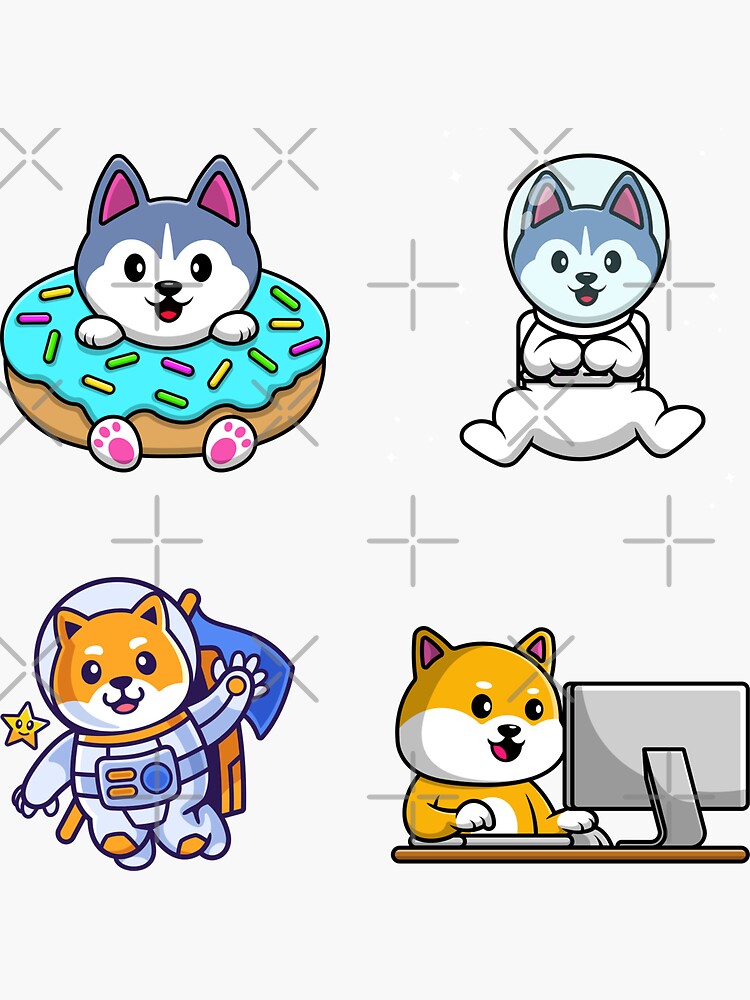 "Cute dogs stickers pack" Sticker for Sale by Sticker-Palace- | Redbubble