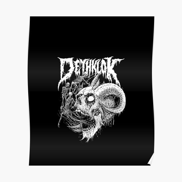 " skull logo rock band dethklok mestikoemelu" Poster for Sale by ...
