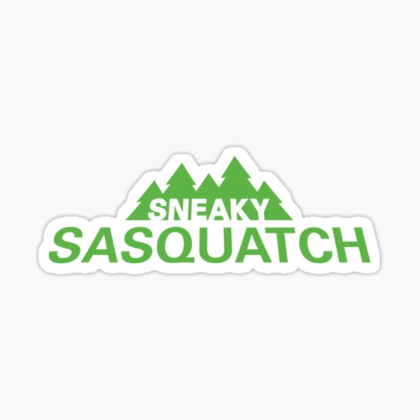 "Sneaky Sasquatch Logo" Sticker for Sale by ContTrad | Redbubble