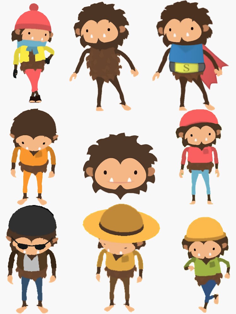 "Sneaky Sasquatch Poster" Sticker for Sale by ContTrad | Redbubble