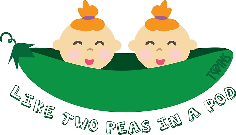 "Peas in a Pod (girl/girl twins)" by TWINS™ Magazine | Redbubble