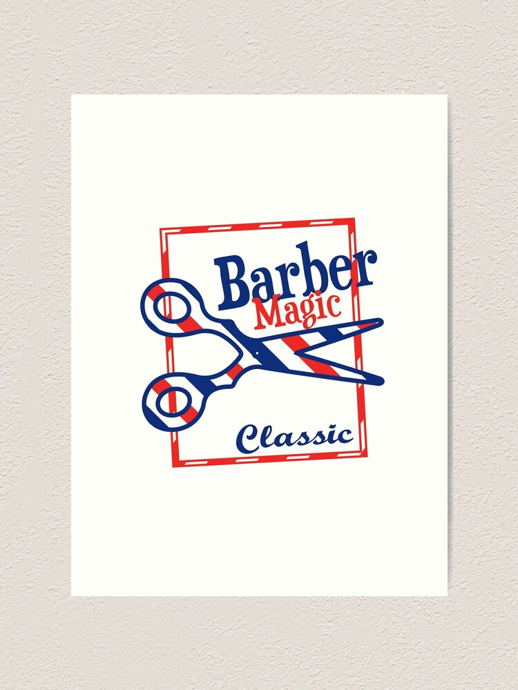 "Barber Magic - red, white, blue" Art Print for Sale by XOOXOO | Redbubble