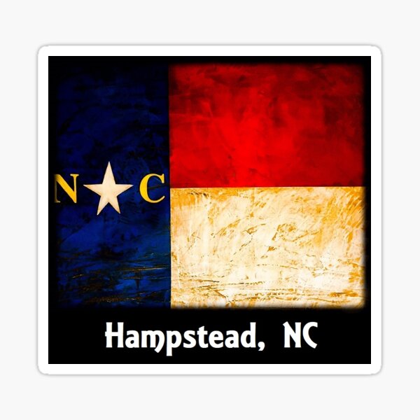 "NC Flag (Hampstead, NC)" Sticker for Sale by barryknauff | Redbubble