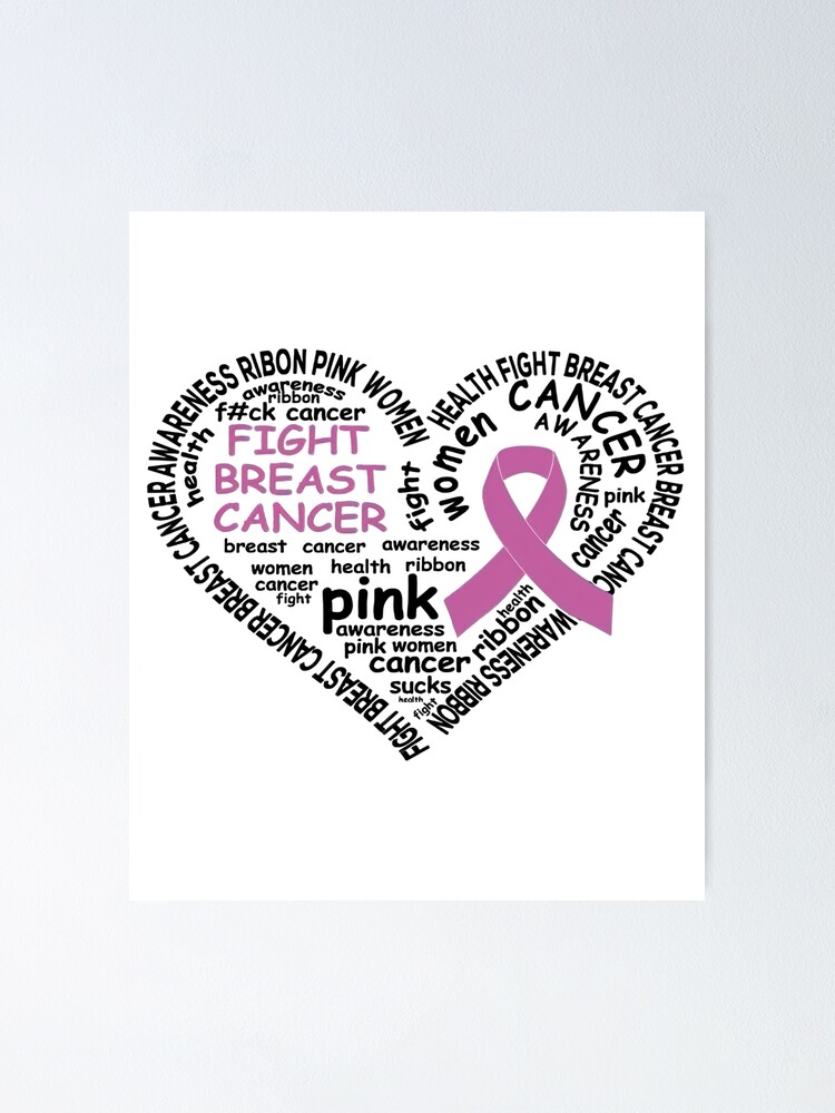 "Breast Cancer Fight Breast Cancer Pink Ribbon" Poster for Sale by ...