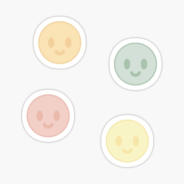 "Cute Smiley Faces" Sticker for Sale by TummyTroubles | Redbubble