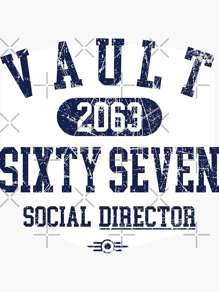 "Vault 67 Social Director (Filled Navy)" Sticker for Sale by ...