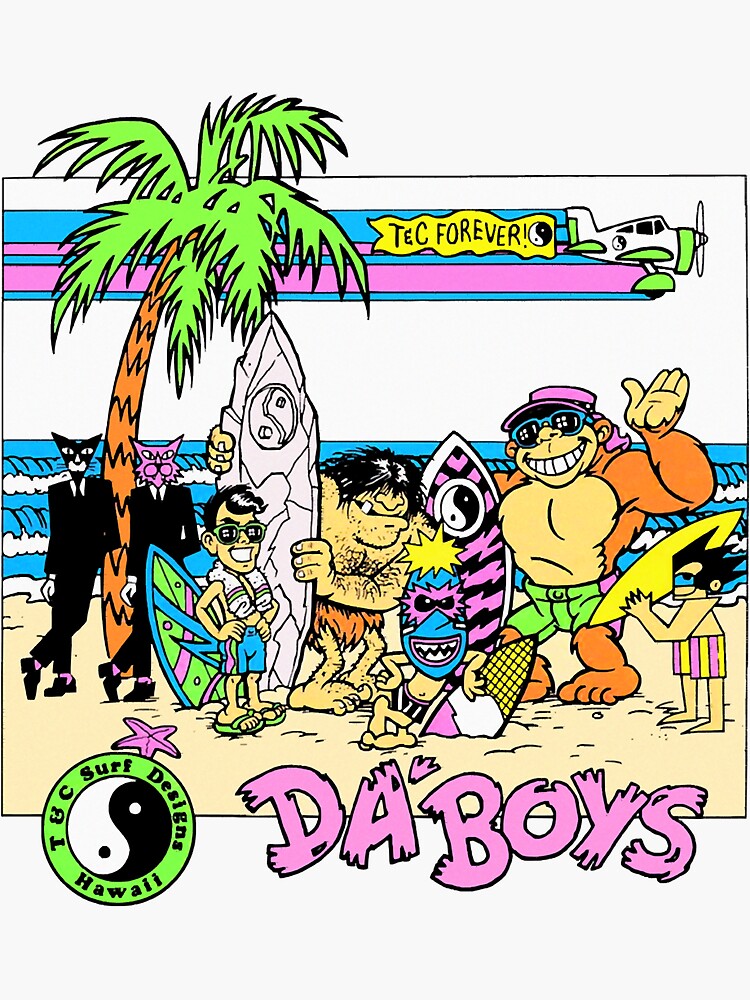 "Da Boys (T&C 80s)" Sticker for Sale by Marcellauncan | Redbubble