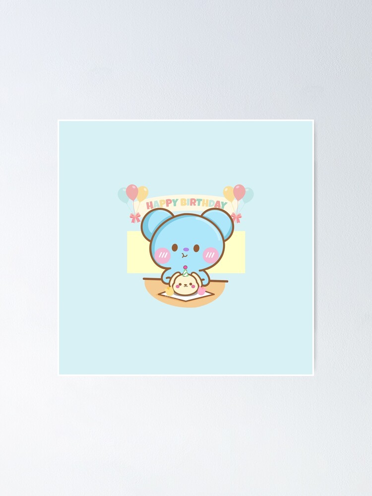 "Cute BTS BT21 character Koya - Happy RM Day" Poster for Sale by ...