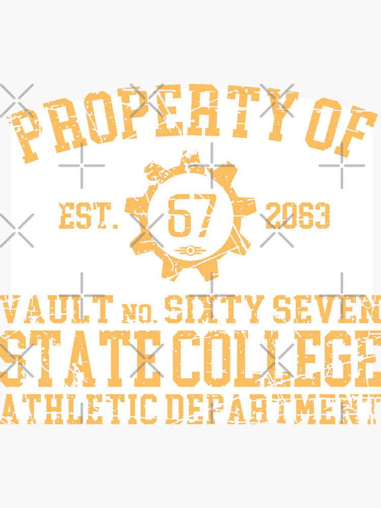 "Vault 67 State College (Filled Gold)" Sticker for Sale by ClassicGlue ...
