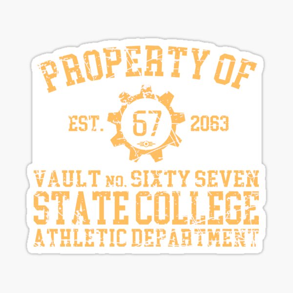 "Vault 67 State College (Filled Gold)" Sticker for Sale by ClassicGlue ...