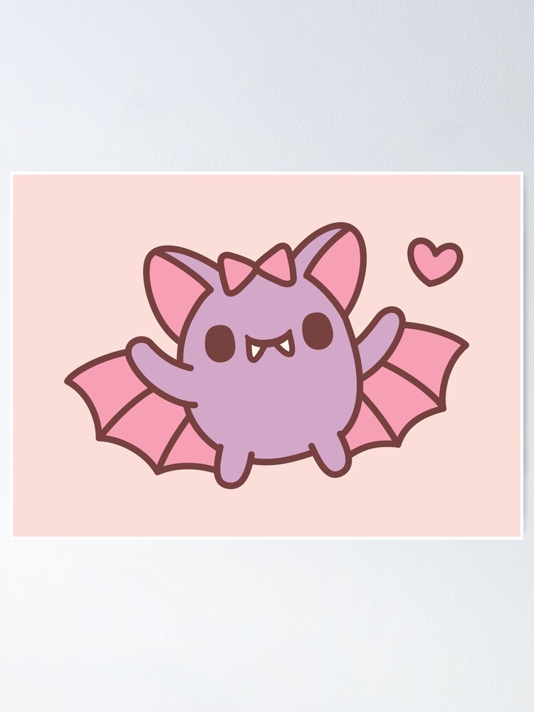"Cute Female Vampire Bat With Bow" Poster for Sale by rustydoodle ...
