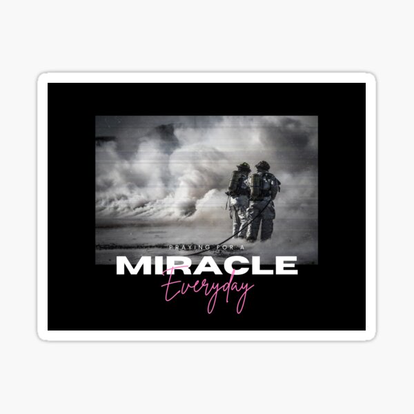 "Firefighter Praying For A Miracle Everyday Black and White Retro ...