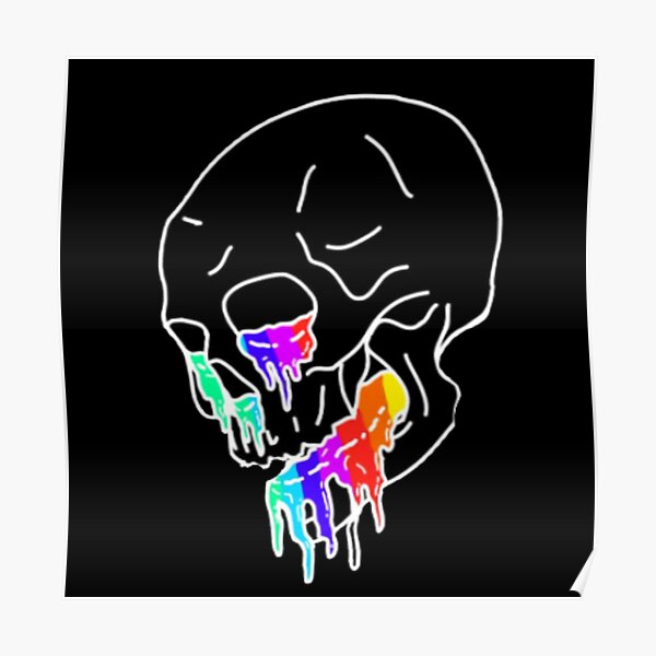 "Rainbow vomit skull | colourful vomit | Halloween skull | vomiting ...
