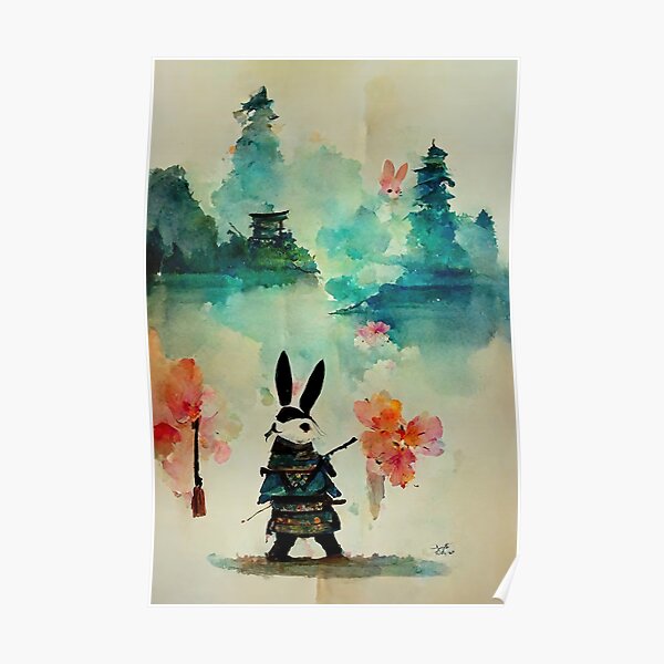 "Samurai Rabbit - Kenji" Poster for Sale by OneOrEight | Redbubble