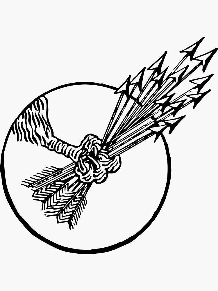 "Fist full of Arrows" Sticker for Sale by archersparadox | Redbubble