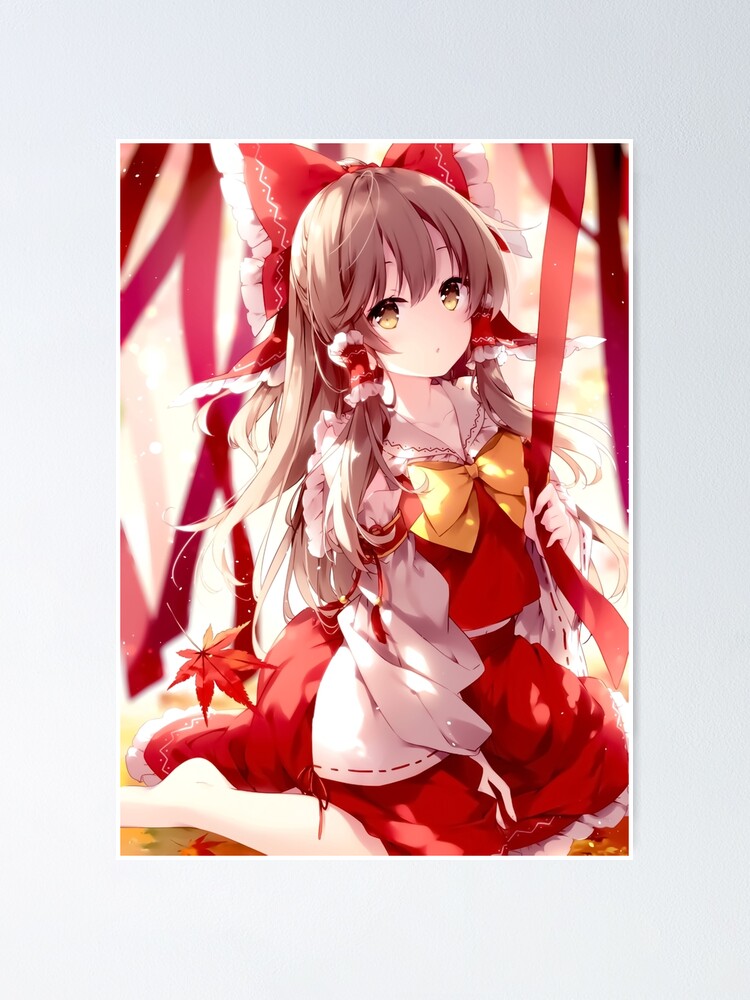 "Reimu Hakurei Touhou Fine Art Anime" Poster for Sale by jerrieart ...