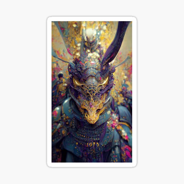 "Samurai Dragon" Sticker for Sale by EarthandEase | Redbubble