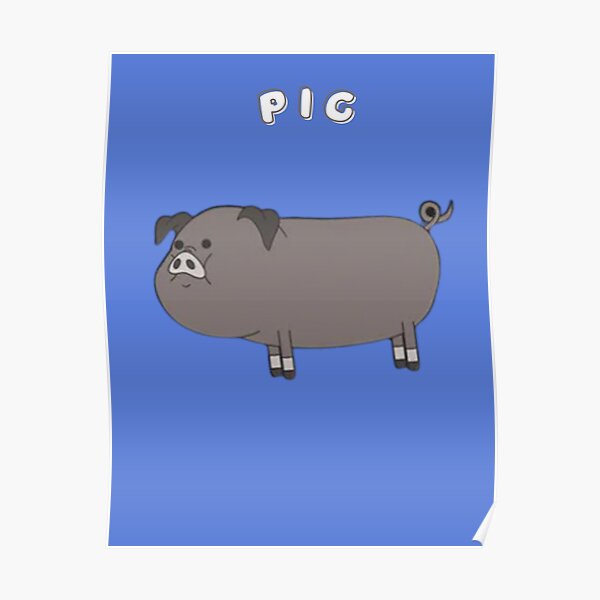 "pig oversimplified t shirts design is a simple modern design." Poster ...