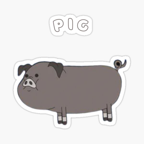 "pig oversimplified t shirts design is a simple modern design." Sticker ...