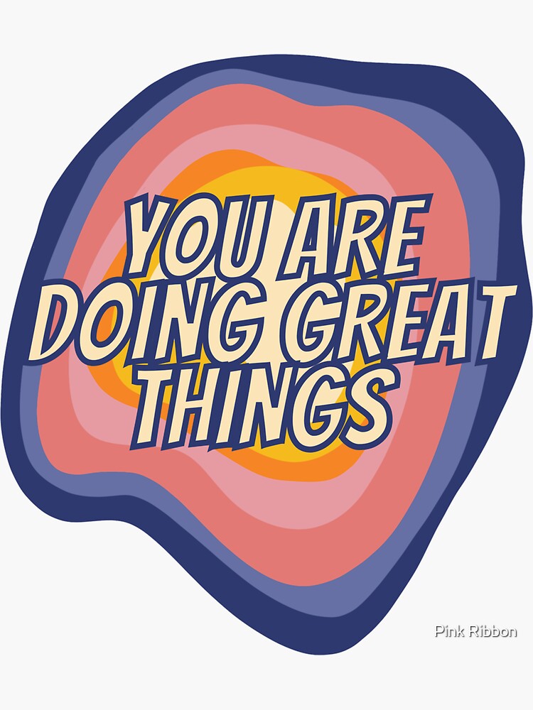 "You're Doing Great Things Topographic Geode" Sticker for Sale by ...