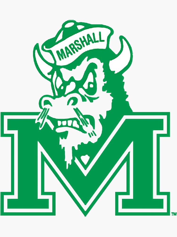 "Marshall University" Sticker for Sale by JadeLymberopou | Redbubble