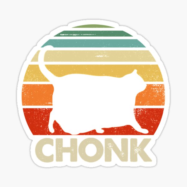 "Chonk Cat Retro Vintage Essential " Sticker for Sale by NANCORTH ...