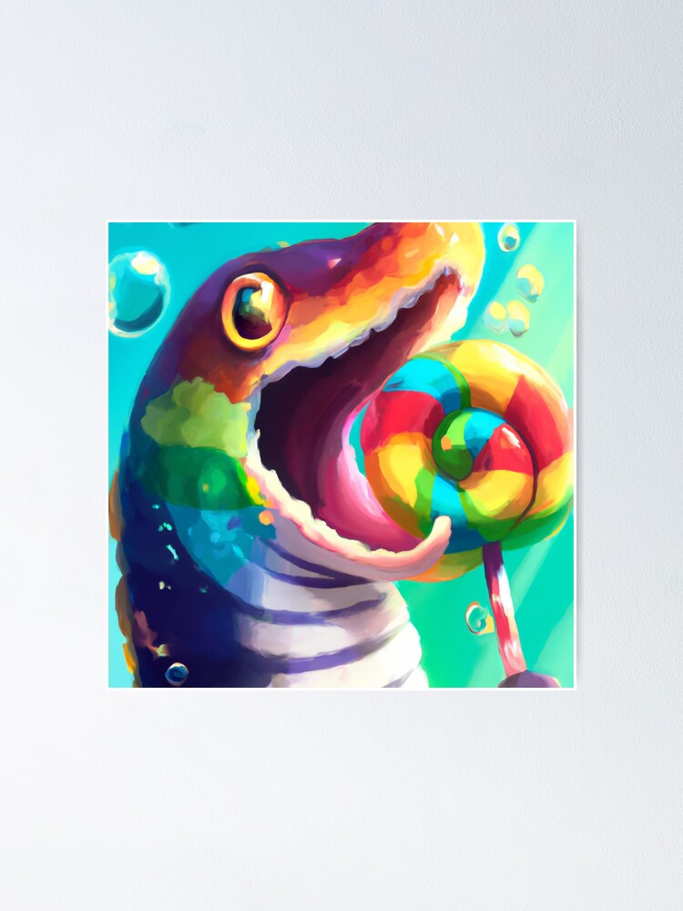 "Rainbow Lollipop Snake" Poster for Sale by PastelSharkArt | Redbubble