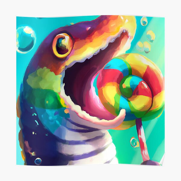 "Rainbow Lollipop Snake" Poster for Sale by PastelSharkArt | Redbubble