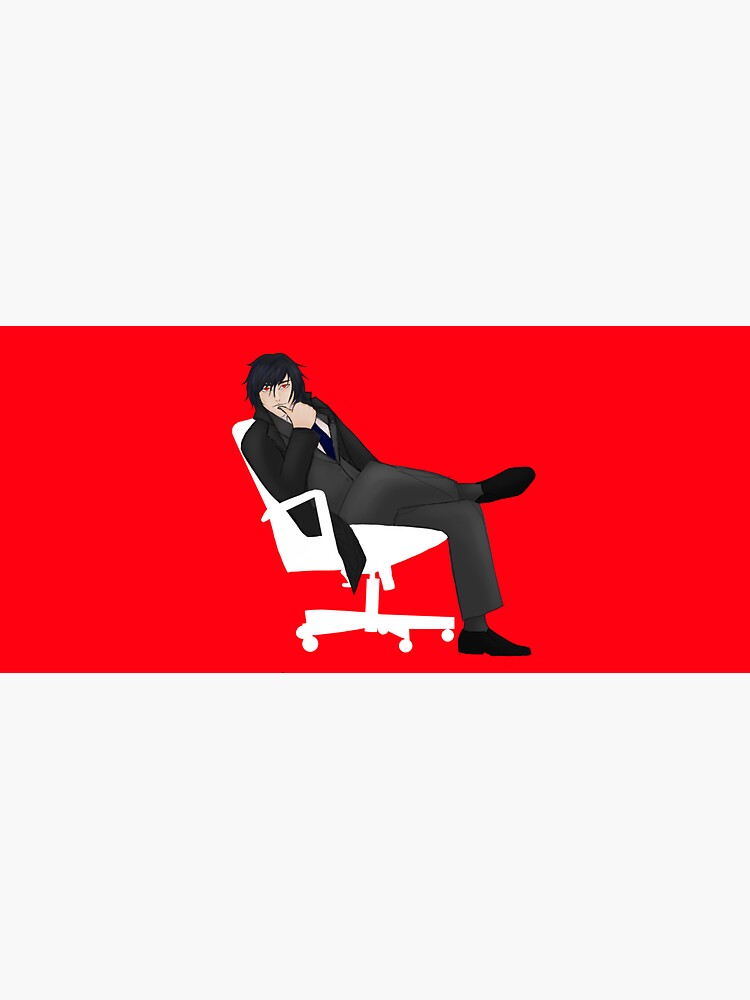 "Teru Mikami Death Note Desk Chair Print" Sticker for Sale by ...