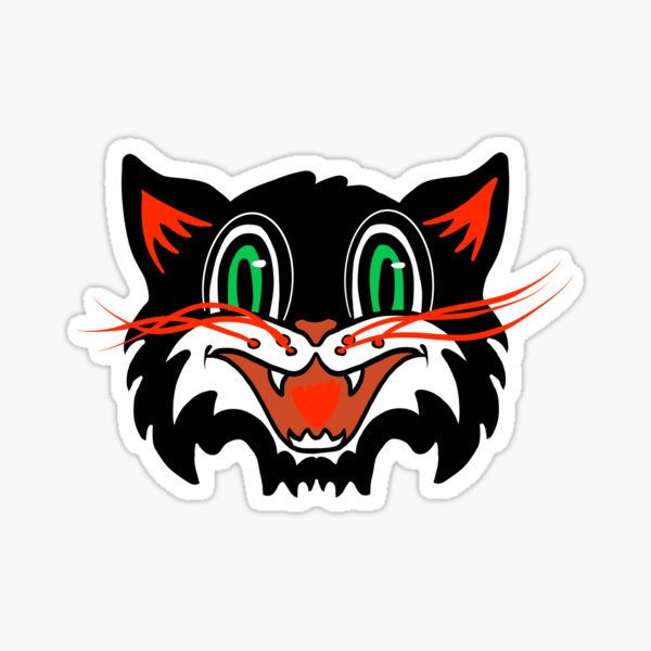 "Scaredy Cat" Sticker for Sale by Kallasilya | Redbubble