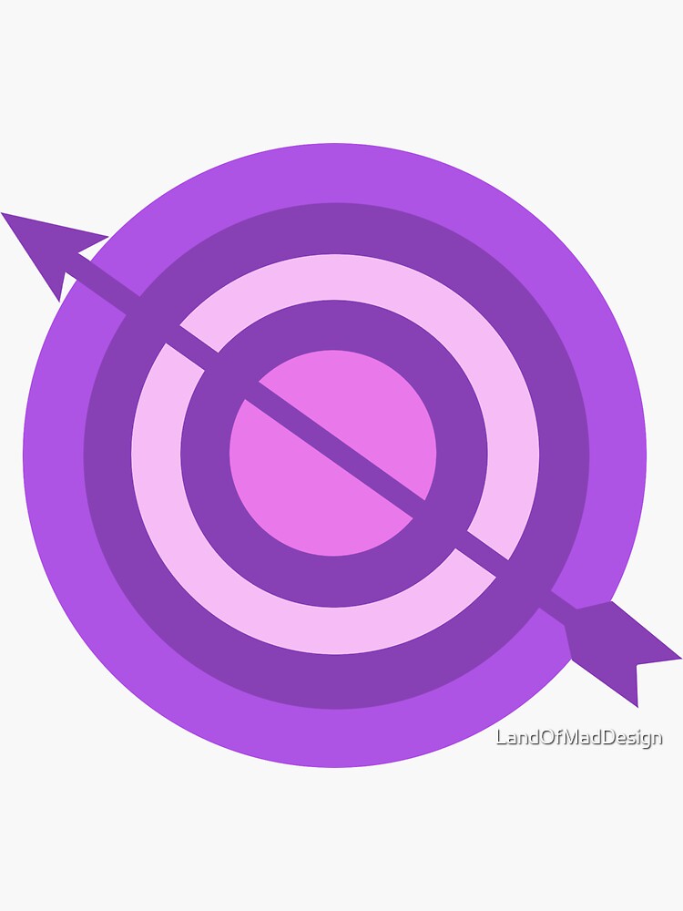 "Purple Target " Sticker for Sale by LandOfMadDesign | Redbubble