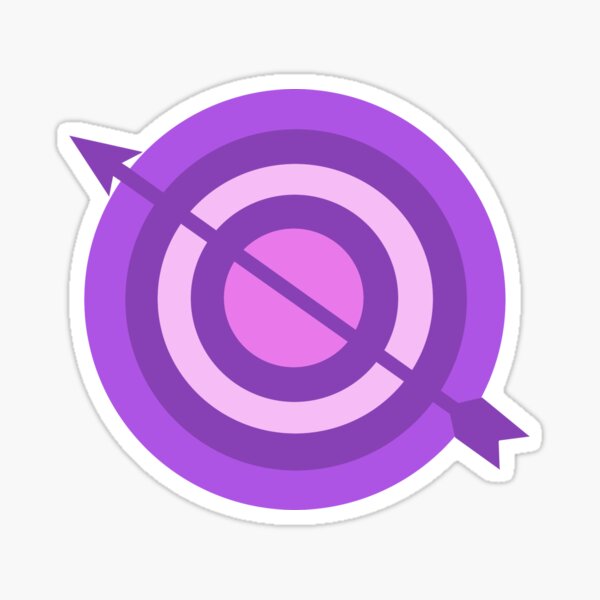 "Purple Target " Sticker for Sale by LandOfMadDesign | Redbubble