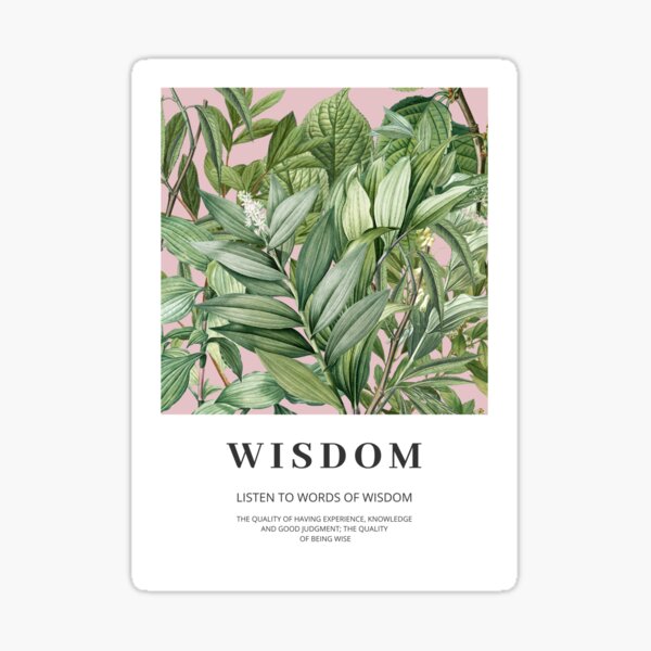 "Plants Wisdom" Sticker for Sale by pixelmay | Redbubble