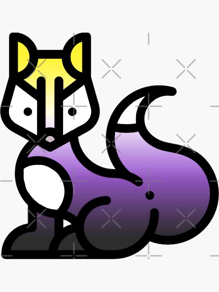 "Non-binary pride fox" Sticker for Sale by Camilla117 | Redbubble