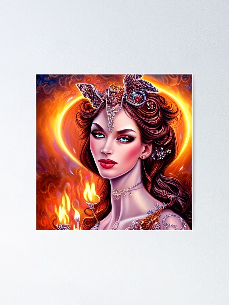 "Firekeeper: Lady of the Sacred Flame" Poster for Sale by Nitram1990 | Redbubble