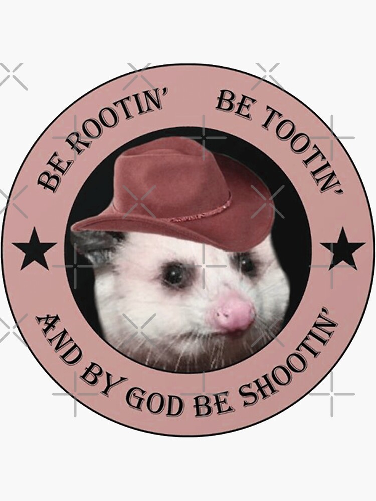 "Rootin Tootin , Rootin Tootin Possum Cowboy 01" Sticker for Sale by ...