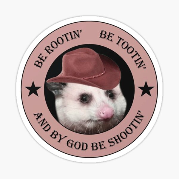"Rootin Tootin , Rootin Tootin Possum Cowboy 01" Sticker for Sale by ...