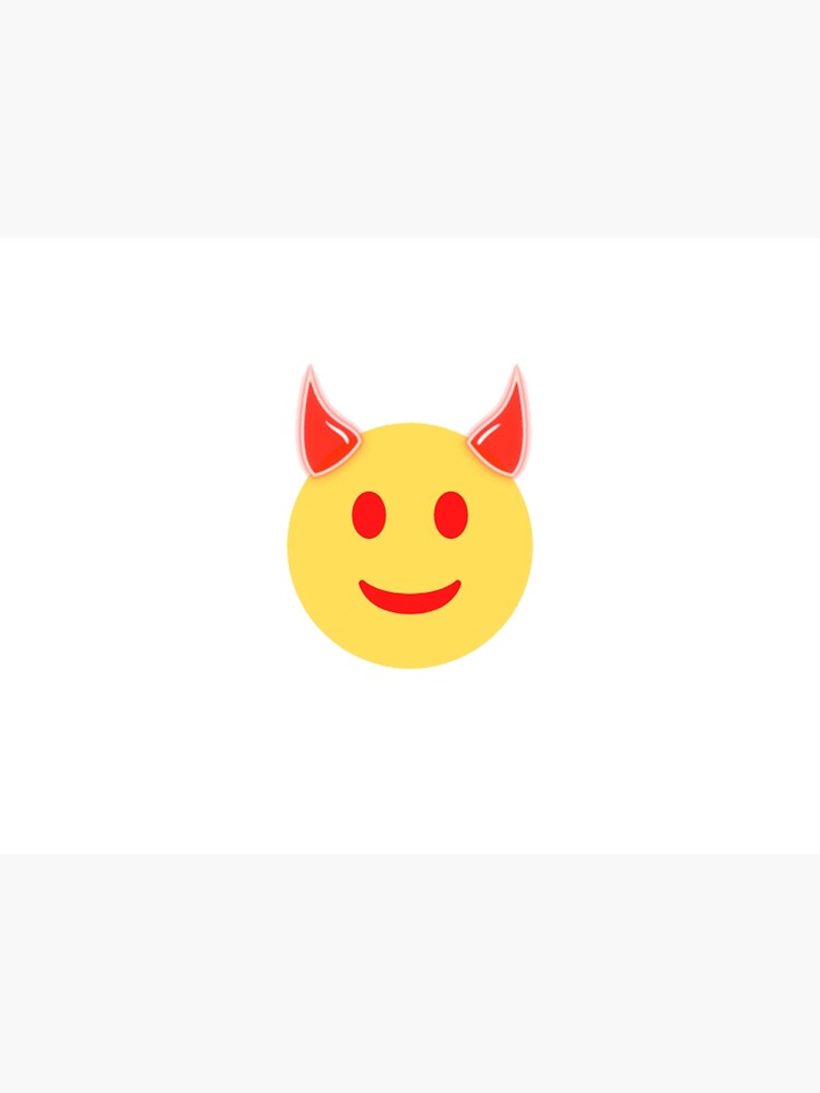 "Cute Red Devil Smiling" Poster for Sale by Miskine | Redbubble