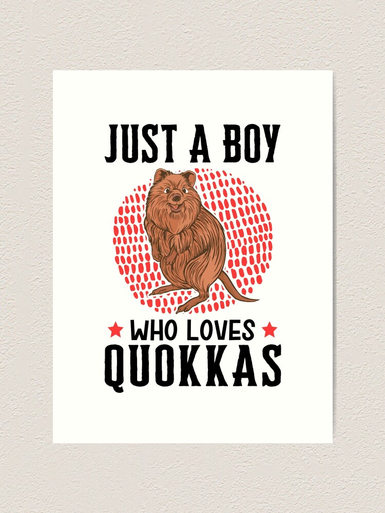 "Boy of quokkas loves marsupial quokka" Art Print for Sale by madgrfx ...