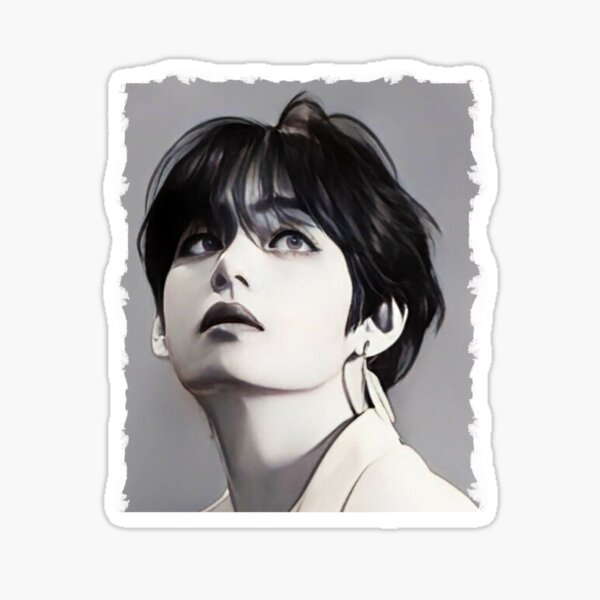 "BTS V Digital Art" Sticker for Sale by myusic | Redbubble