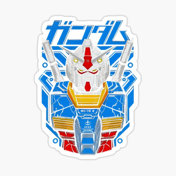 "Gundam fanart" Sticker for Sale by EddaHauser | Redbubble