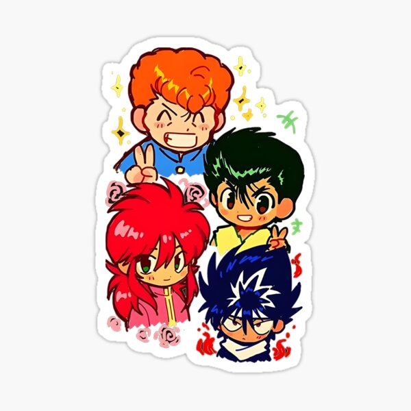 "Chibi Yu Yu Hakusho" Sticker for Sale by JolantaHubner | Redbubble
