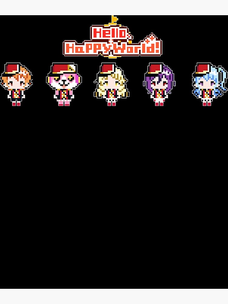 "Bang Dream ! Hello Happy World pixel art Classic" Art Print for Sale ...