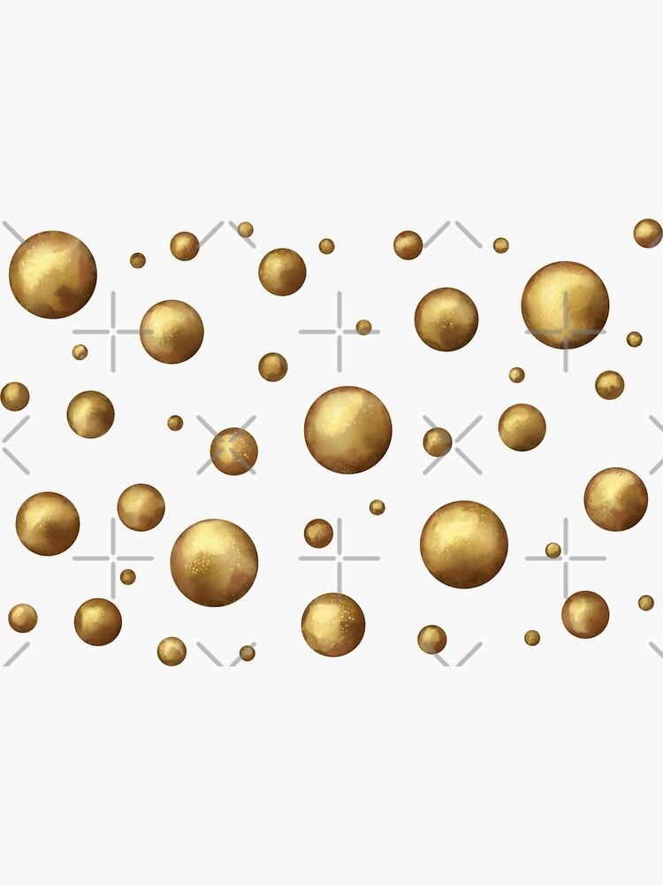 "Metallic festive golden sphere" Sticker for Sale by esther-pillet ...
