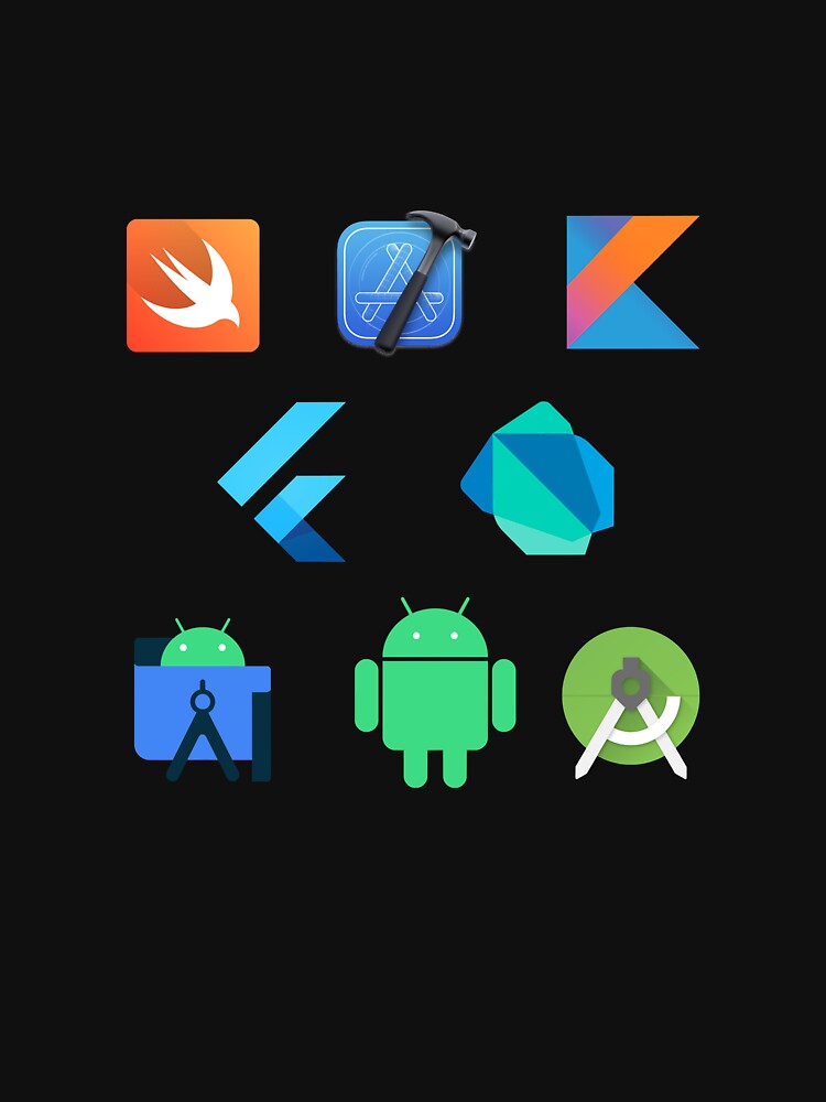 "Mobile App Developer Complete Logo Pack ( IOS, Android, Flutter )" T ...