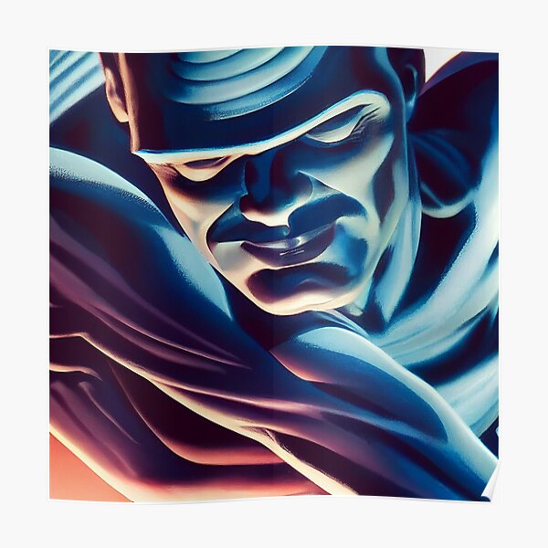 "Silver Man - Blue Man - Muscle Man" Poster for Sale by lapart | Redbubble