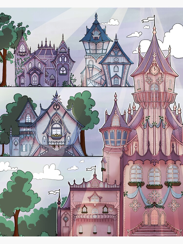 "Elven fantasy city" Sticker for Sale by DyuveDoodles | Redbubble