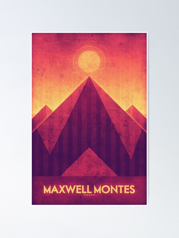 Poster « Venus | Maxwell Montes | Art de l'espace », par FabledCreative ...